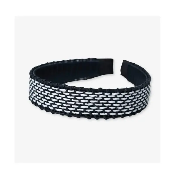 INK+ALLOY Caroline Raffia Headband - Black