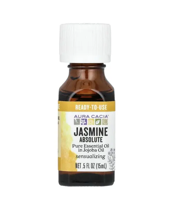 AURA CACIA Pure Essential Oil In Jojoba Oil Jasmine Absolute