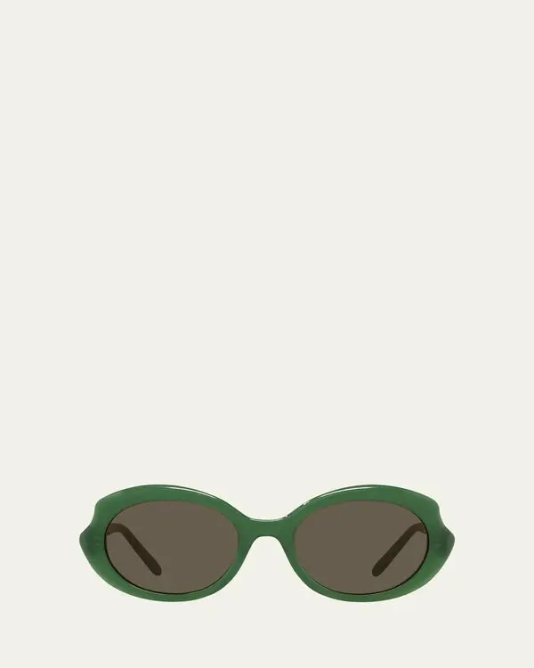 Loewe Round Frame Sunglasses - Shiny Dark Green