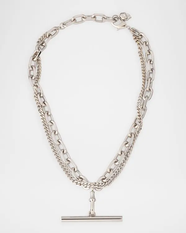 Alexander McQueen Sling Chain Necklace - Palladio