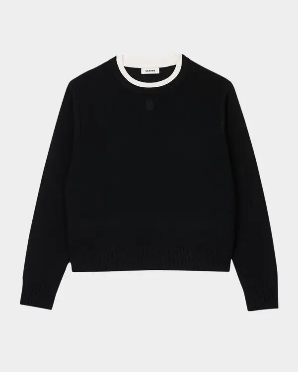 Sandro Nimbus Wool-blend Sweater - Black