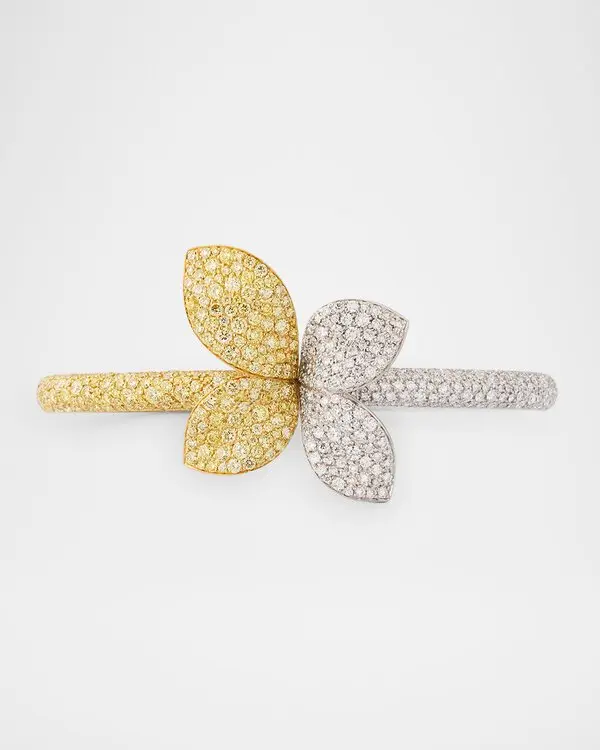 Pasquale Bruni 18k Gold Giardini Segreti Aura Diamond Bracelet - White & Yellow Diamonds