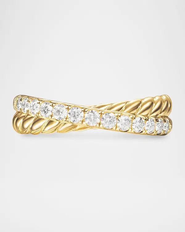 David Yurman Dy Crossover Two-row Ring - Diamond