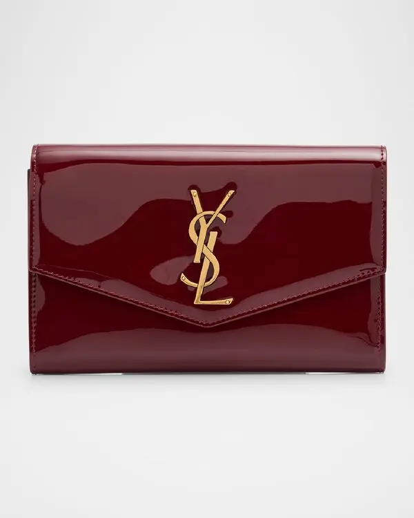 Saint Laurent Wallet On Chain In Patent Leather