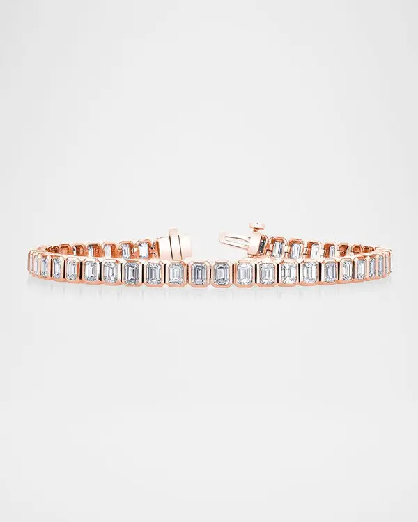 Neiman Marcus X Christina Adamo 18k Gold Emerald-cut Diamond Bracelet - Rose Gold