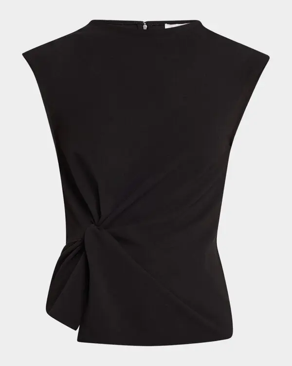 Tanya Taylor Robin Gathered Top - Black