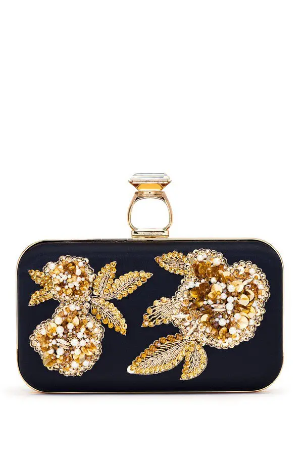 Sachin & Babi Embellished 'on The Rocks' Clutch - Black