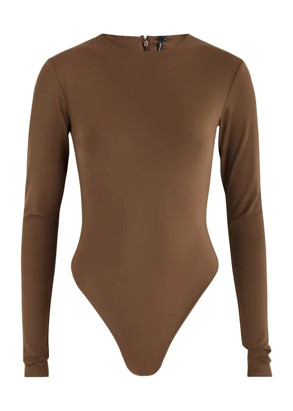 ENTIRE STUDIOS Stretch-nylon Bodysuit - Brown