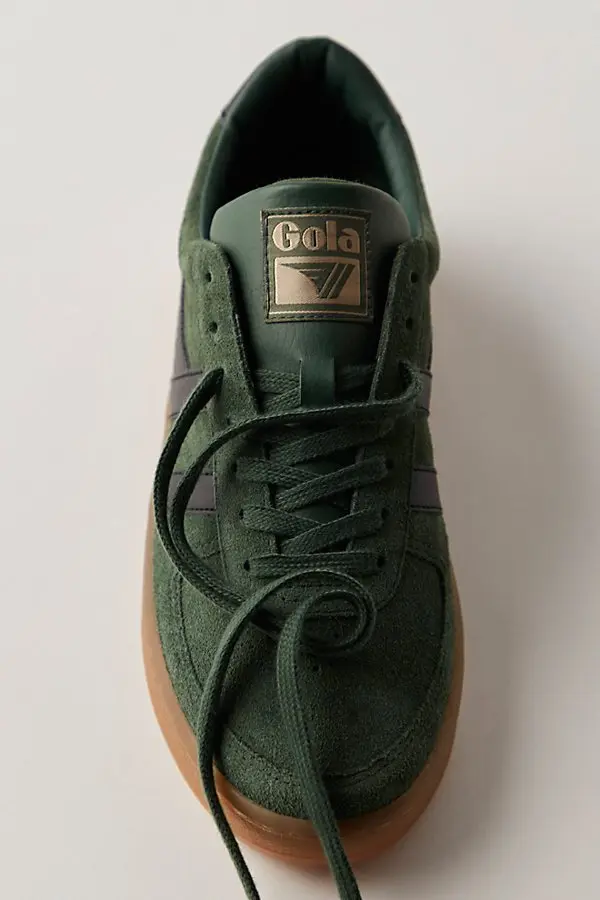 Gola Grandslam Suede Sneakers - Evergreen/black/gum