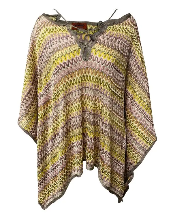 Buy Missoni Beach Poncho Mini Dress In Color Rayon - Multi At 13% Off ...