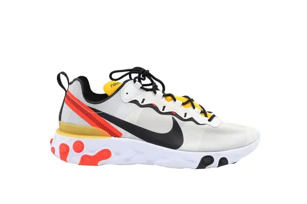 Buy Nike React Element 55 Trainer In Rubber - White At 24% Off ...