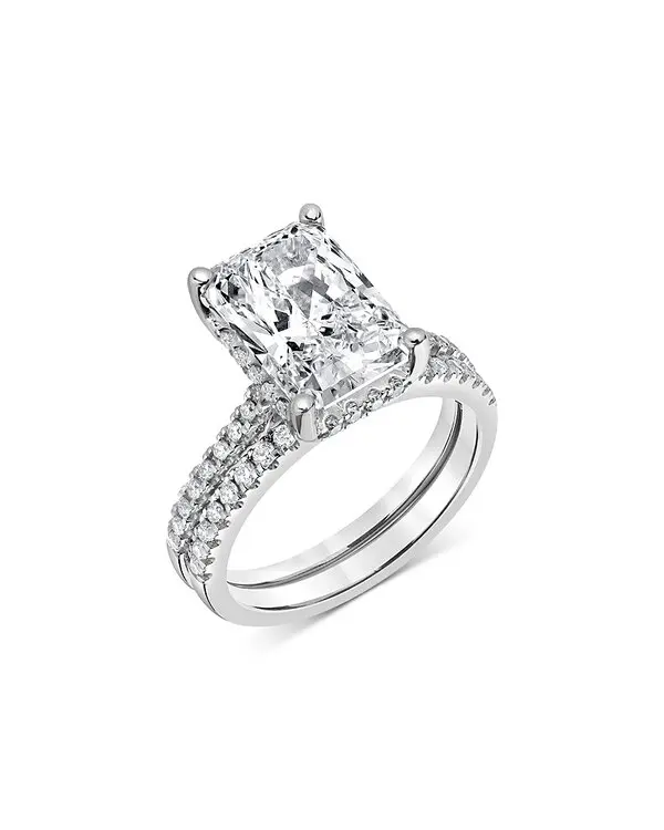 Bloomingdale'S 18k Gold 4.50 Tcw Lab Grown Diamond Bridal Set