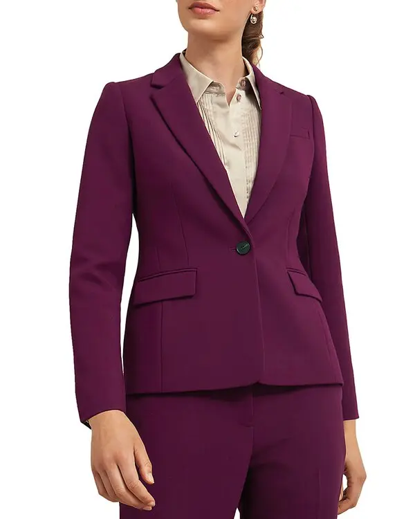 HOBBS LONDON Sami Single Breasted Jacket - Warm Plum