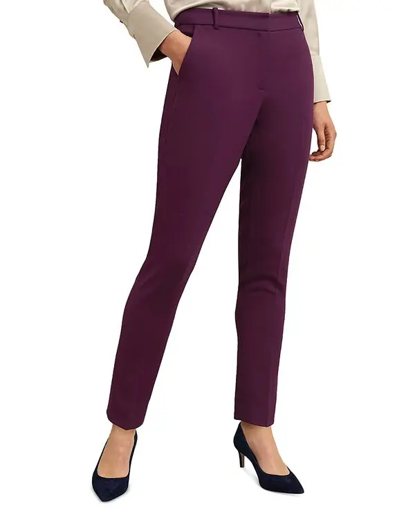 HOBBS LONDON Sami Tapered Leg Trousers - Warm Plum
