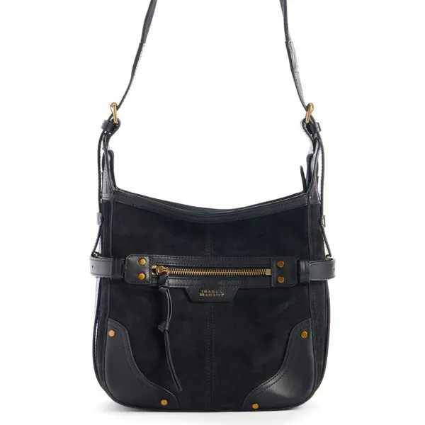 Isabel Marant Small Sierra Suede Hobo Bag - Black Midnight