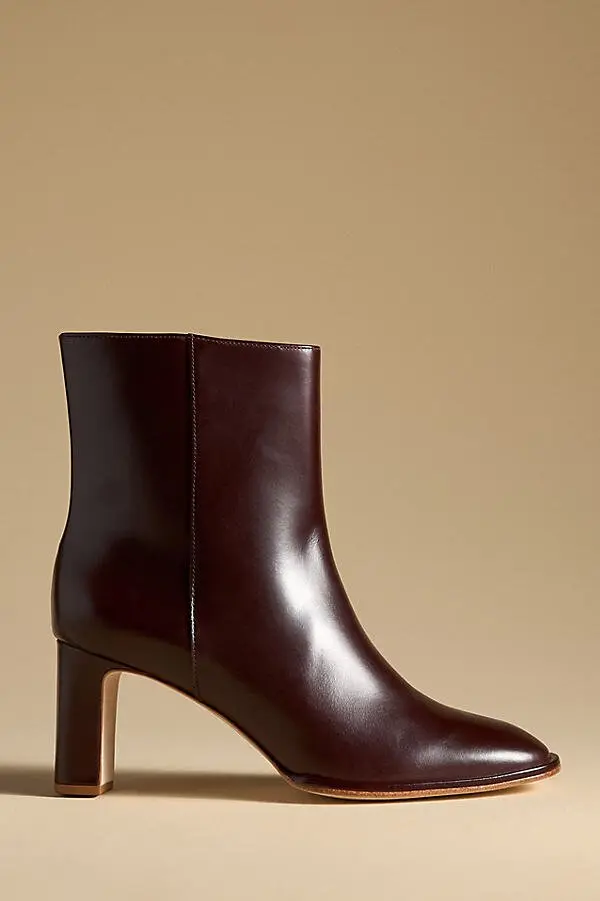 REFORMATION Gillian Ankle Boots - Wine