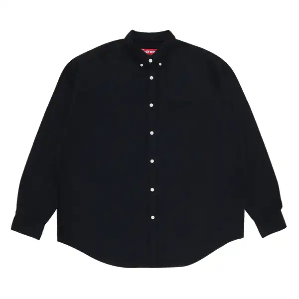 Supreme Loose Fit Oxford Shirt - Black | Editorialist