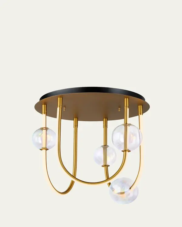 Studio M Dreamer 18" 3-light Led Flush Mount - Natural Aged Brass