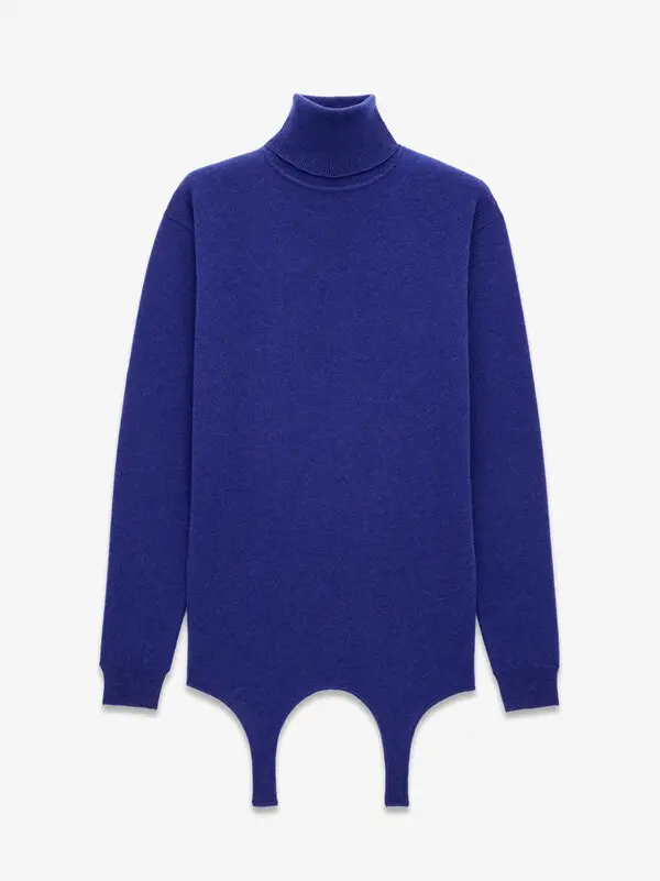 Saint Laurent Cashmere Sweater With Garter Detail