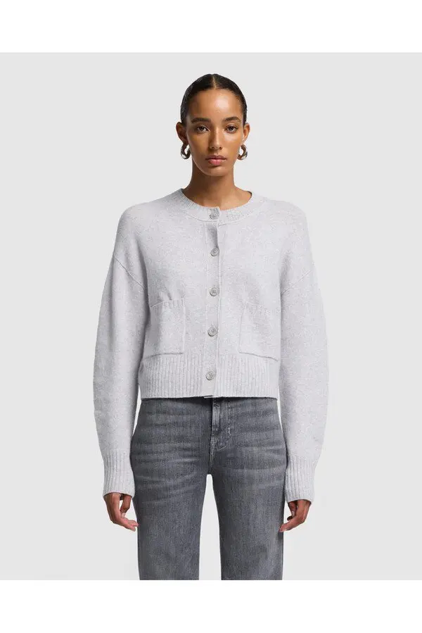 7 For All Mankind Cashmere Blend Cardigan - Neutral
