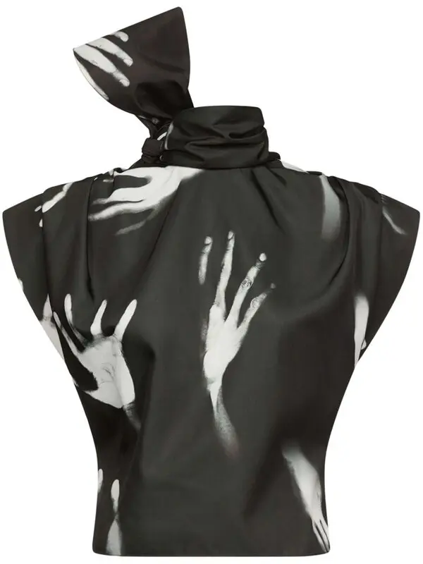 AREA Handprint Sleeveless Top