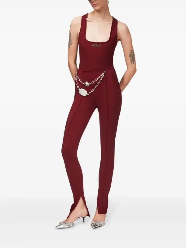 AREA Chain Plate Leggings - Red
