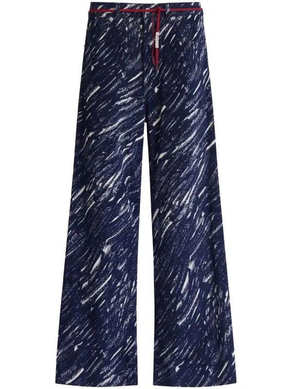Marni Abstract-pattern Print Wide-leg Jeans