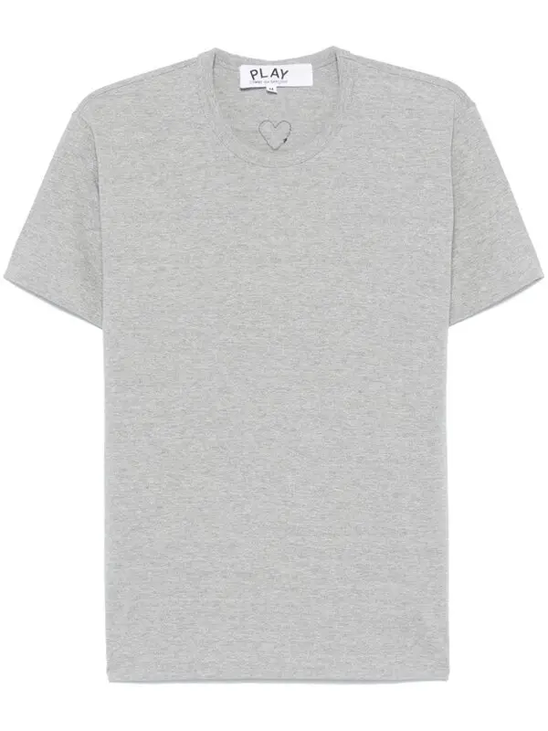 Play Comme Des Garcon Heart-patch T-shirt