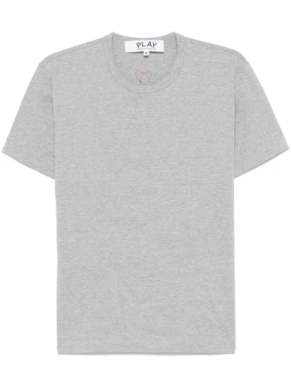 Play Comme Des Garcon Signature Heart-patch T-shirt