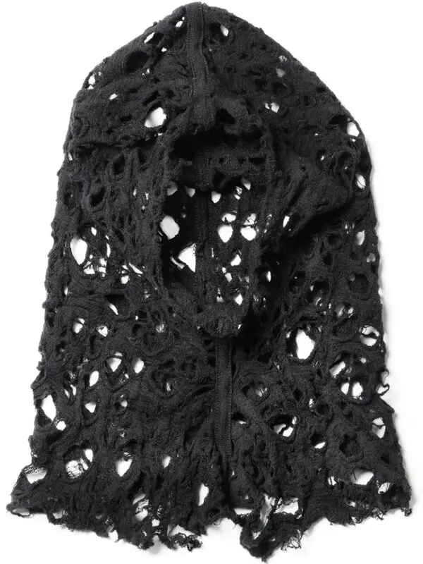 Buy JULIUS Distressed-effect Balaclava - Black At 20% Off
