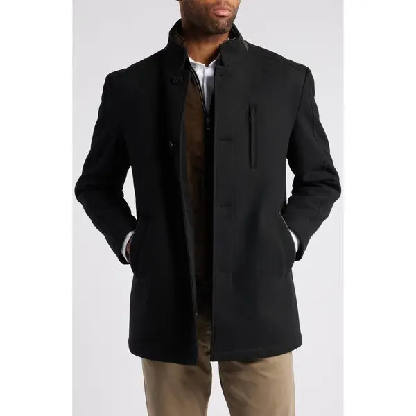 Johnston & Murphy Upton Car Coat - Black