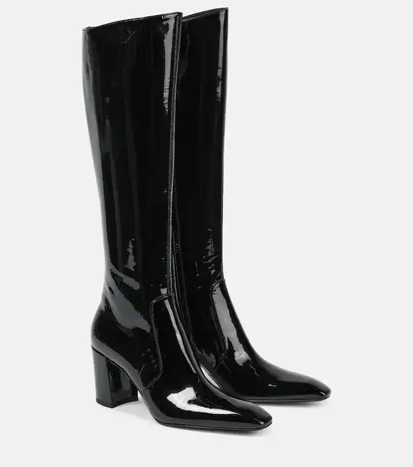 Saint Laurent Lauren 70 Knee-High Boots - Black | Editorialist
