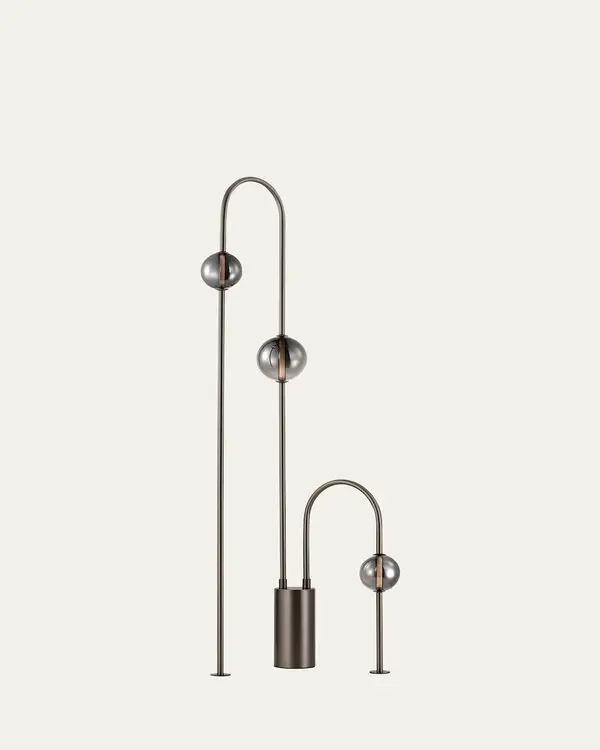 Studio M Dreamer 62" 3-light Floor Lamp - Black Chrome