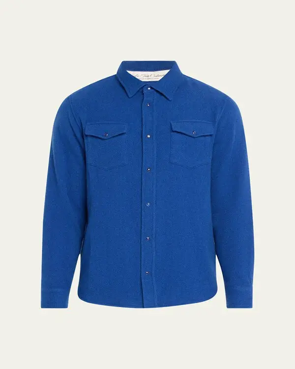 GOD'S TRUE CASHMERE Cashmere Shirt With Lapis Lazuli Snaps