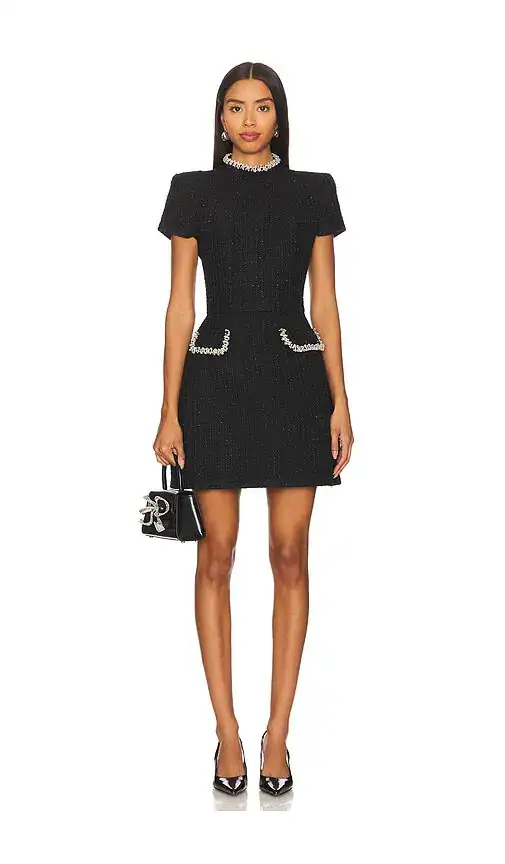nadine merabi black mini dress Nadine Merabi High Neck Mini Dress - Black