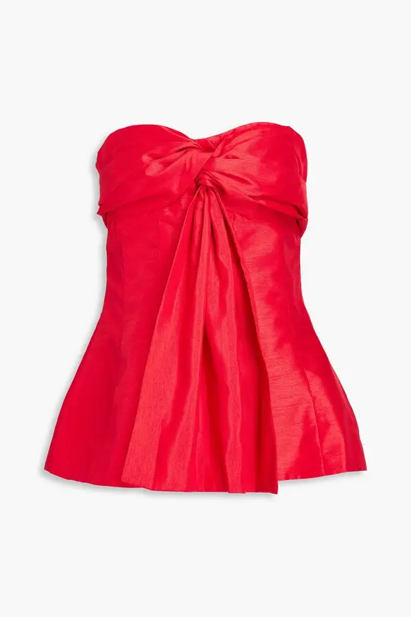 NICHOLAS Strapless Draped Top - Red