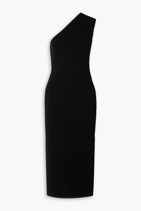 Gauge81 Arriba One-shoulder Knitted Midi Dress - Black