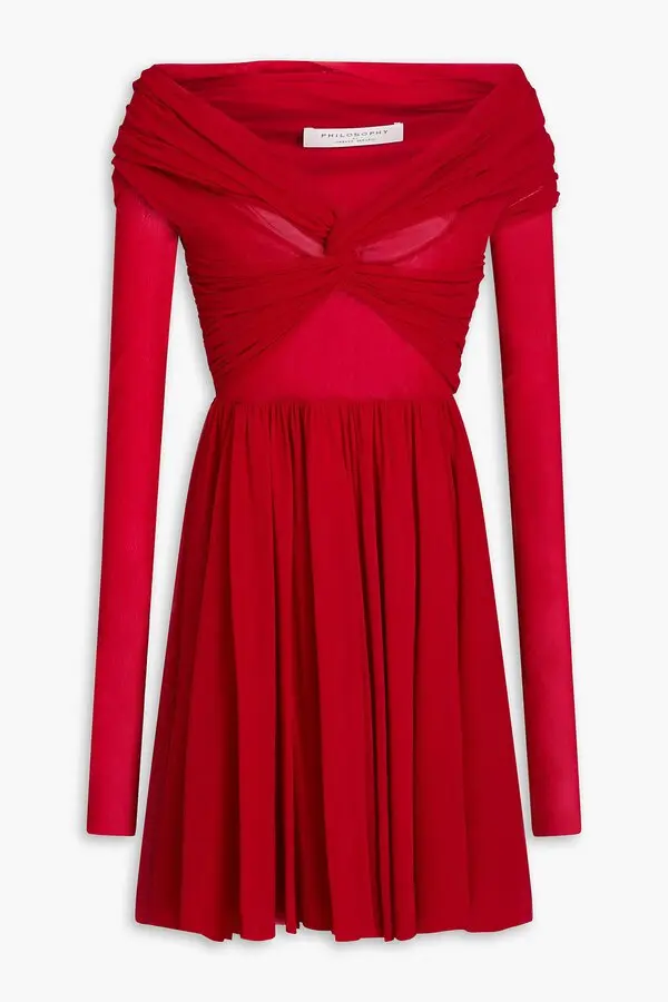 philosophy di lorenzo serafini asymmetrical tulle dress Buy Twisted Cutout Mini - Red At 49% Off Queendancer Women Butter Yellow Dresses_Midi UK Size:10 Long dress with feminine
