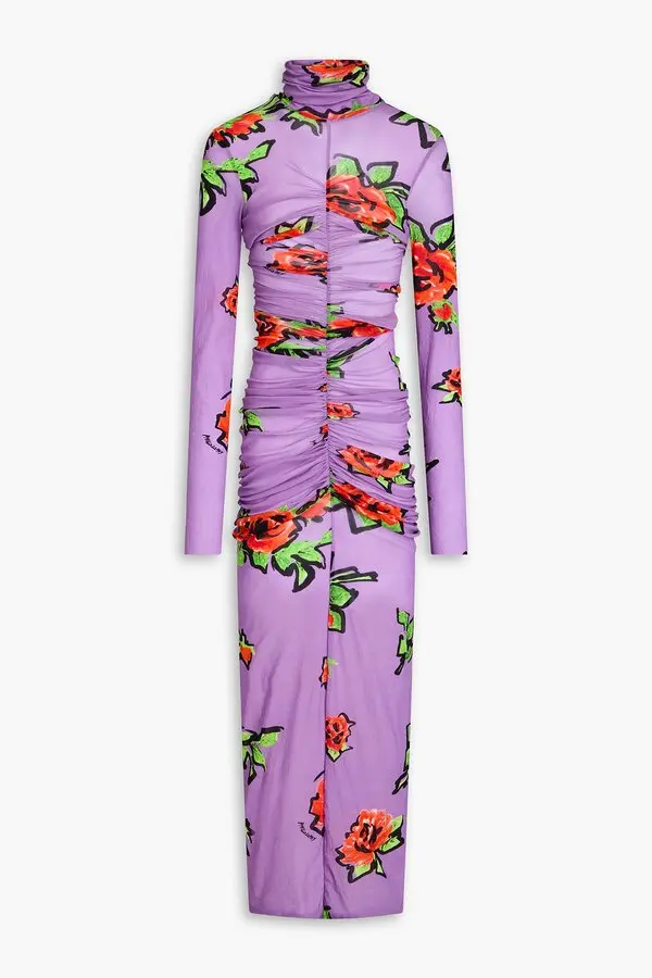 Philosophy Di Lorenzo Serafini Floral-print Tulle Midi Dress