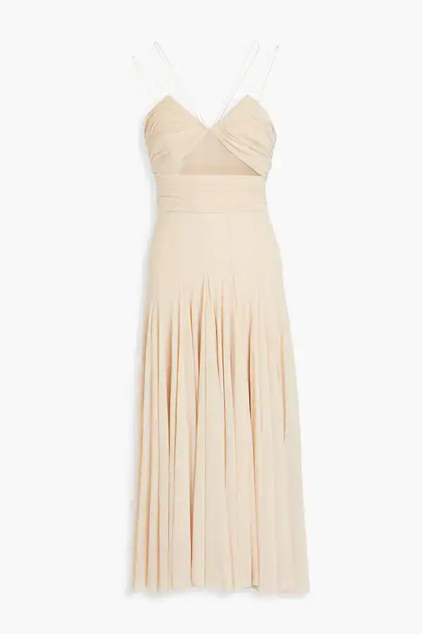 philosophy di lorenzo serafini asymmetrical tulle dress PHILOSOPHY DI LORENZO SERAFINI Dress in Black Tulle with Drapes V0430 7118