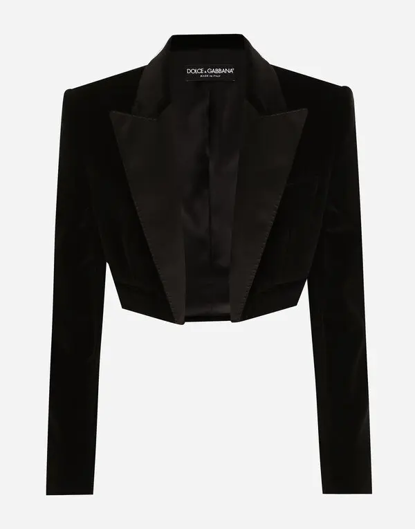 Dolce & Gabbana Velvet Spencer Tuxedo Jacket