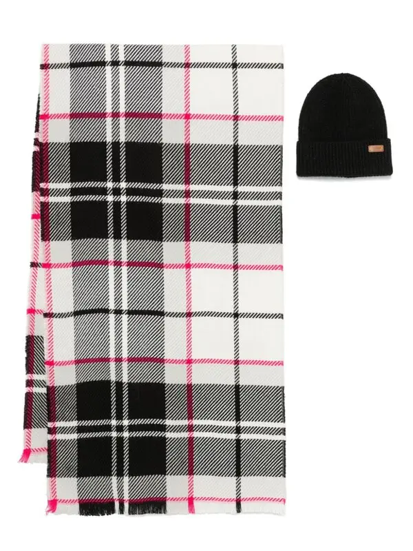 Barbour Pendle Scarf And Beanie Set - Black
