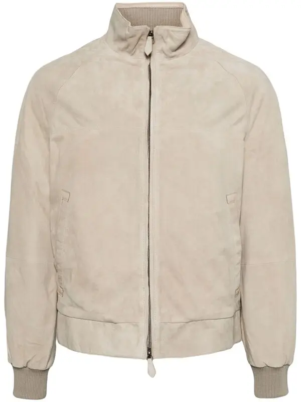 MAN ON THE BOON. On The Boon Suede Zip-up Jacket