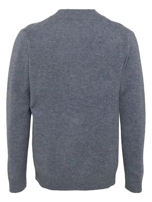 MAN ON THE BOON. Mock-neck Wool-alpaca Sweater - Blue