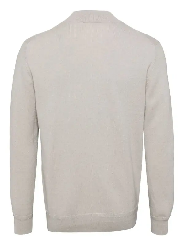 MAN ON THE BOON. Cashmere Mock-neck Jumper - Grey