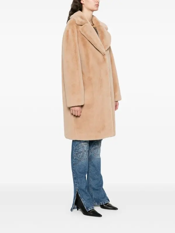 STAND STUDIO Camille Faux-fur Coat - Neutrals