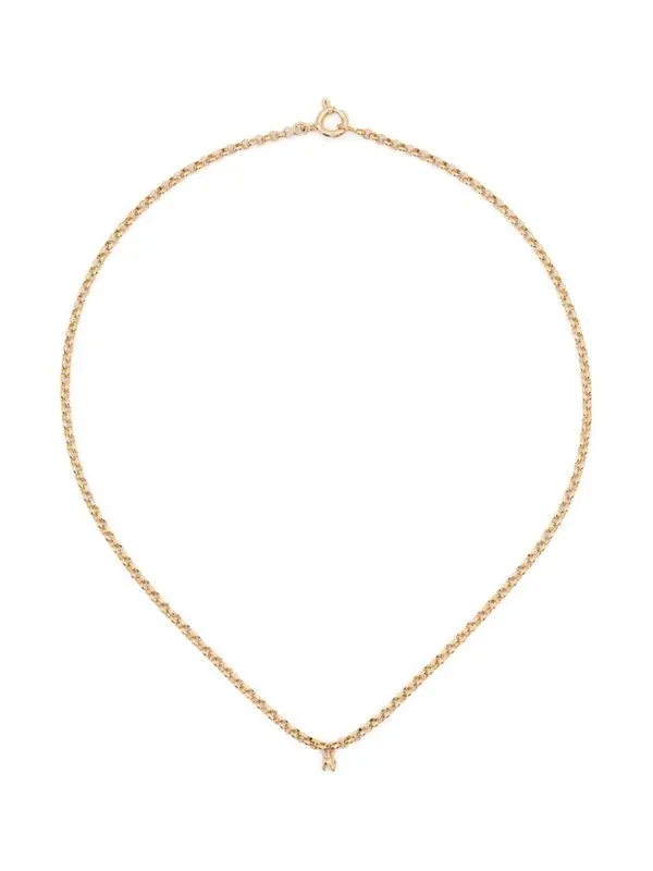 Yvonne Léon 18kt Yellow Diamond Palm Tree Necklace