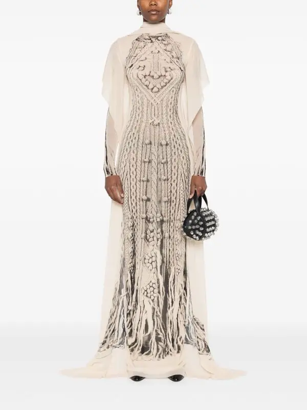 jean paul gaultier asymmetric printed metallic knitted maxi dress Jean Paul Gaultier Pigalle Print Slip Dress – Antidote Fashion and Lifestyle