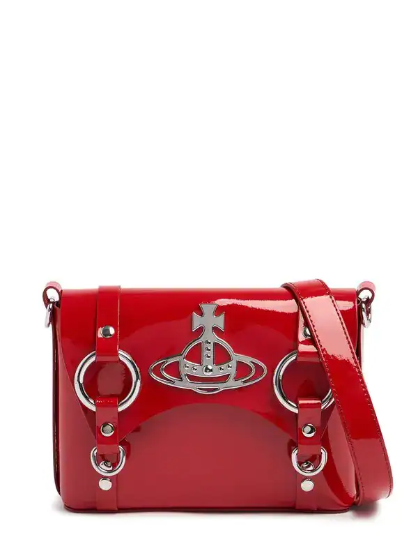 Vivienne Westwood Patent Leather Crossbody Bag In Red - 65% Off