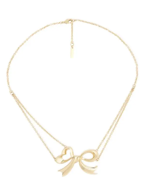 Nina Ricci Double Chain Bow Necklace